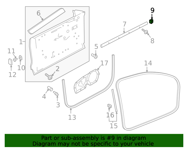 2019-2023 Audi Cross Bar Cap 4M0-837-307-B | Audi USA Parts
