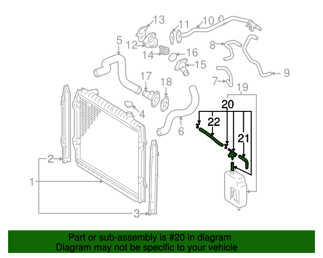 1995-2004 Toyota Tacoma Cap Assembly 16405-0C010 | Toyota Parts