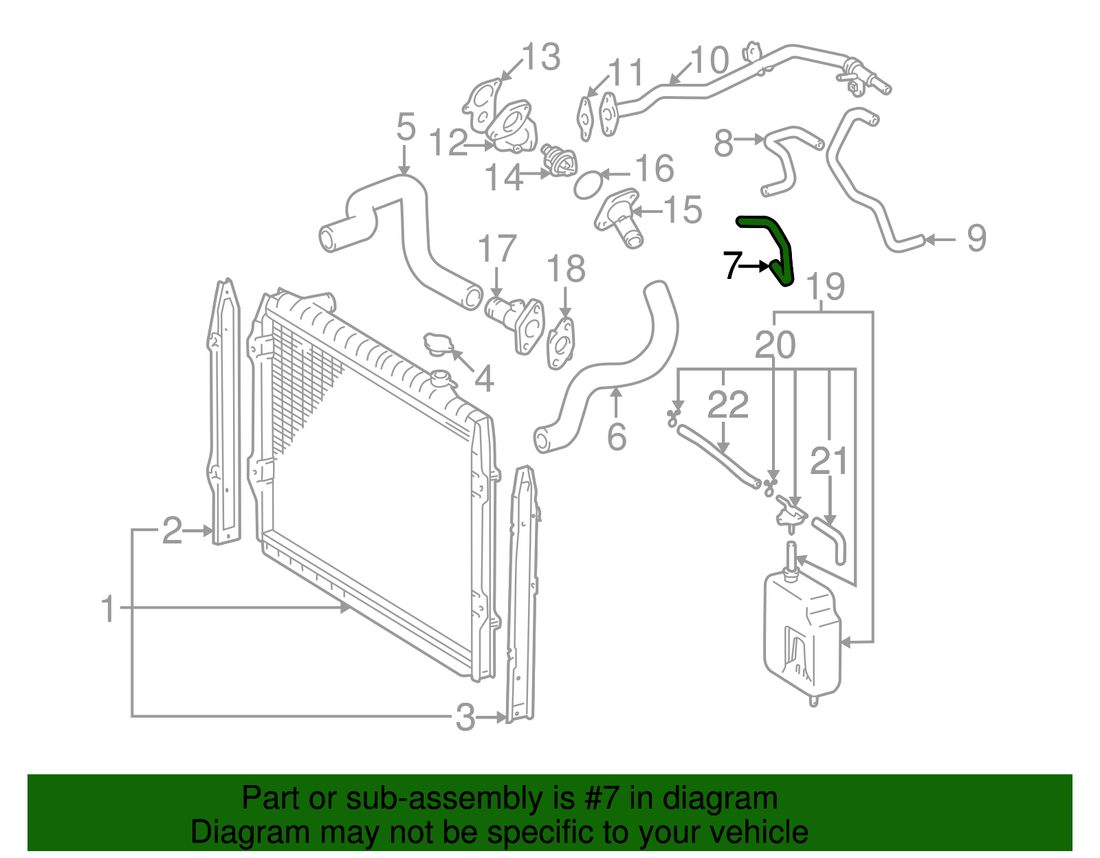 1995-2000 Toyota Hose, Water Bypass 16261-75040 | Toyota Parts Center