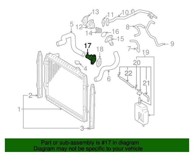 16331-0W010 - Engine Coolant Outlet Flange 1994-2004 Toyota | Longo ...