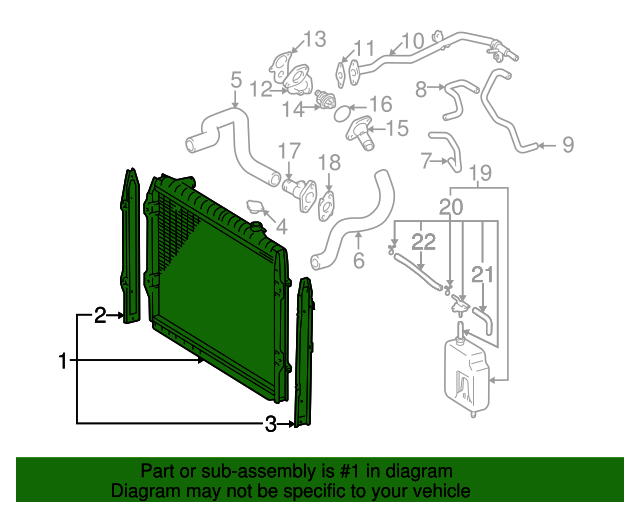 1995-2004 Toyota Tacoma Radiator 16410-AZ039 | OEM Parts Online