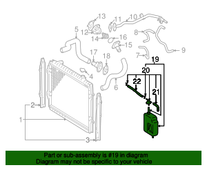 1995-2004 Toyota Tacoma Engine Coolant Reservoir 16470-0C011 | Toyota ...