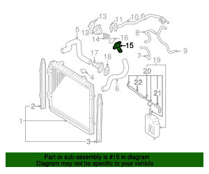 1994-2004 Toyota Water Inlet 16321-0W010 | OEM Parts Online