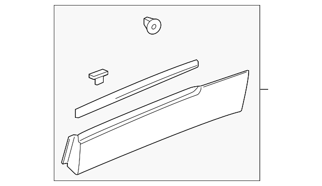 2020-2023 Cadillac XT6 Black Meet Kettle Rear Passenger Side Door Lower ...