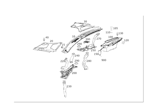 Water Baffle with Intake Shell for 2020 Mercedes-Benz S 450 | Mercedes ...