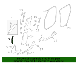 2020 Land Rover Pillar Trim LR131926 | OEM Parts Online