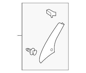 2009-2014 Nissan Cube Windshield Pillar Trim - Driver's Side (LH) 76912 ...