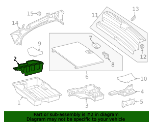 253-684-04-00 - Floor Storage Compartment 2017-2022 Mercedes-Benz ...