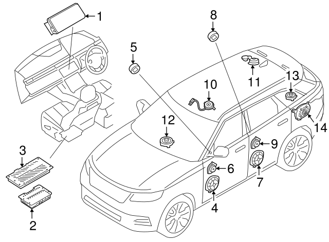 Genuine OEM Amplifier Part# LR081470 Fits 2014-2020 Land Rover: Up To ...