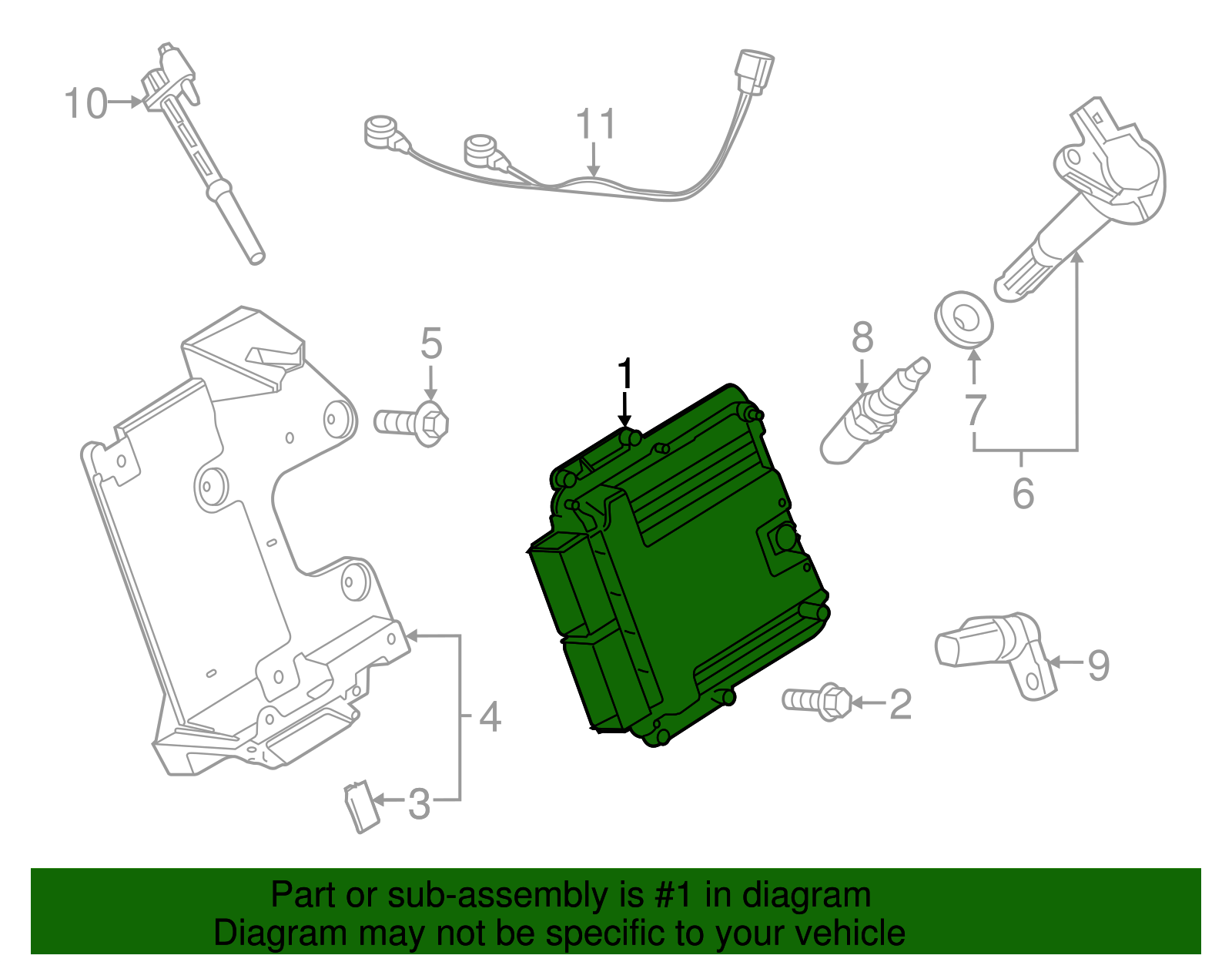 FR3Z-12A650-ERB - Eec Module 2015-2016 Ford Mustang | Big 3 Auto Parts