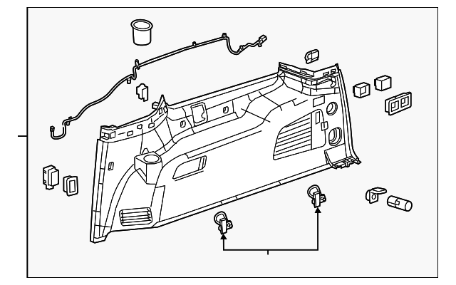2015-2020 GM Lower Quarter Trim 23407840 | GMPartsDirect.com