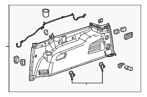 2017-2019 GM Choccachino Passenger Side Quarter Lower Rear Trim Panel ...