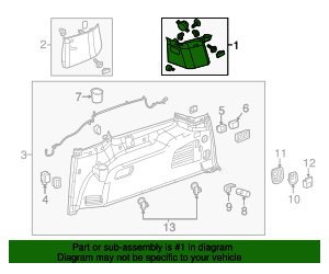 2015-2020 GM Upper Pillar Trim 23260129 | TascaParts.com