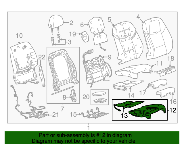 2019 Cadillac CTS Airbag Front Passenger Presence Module 84138311 ...