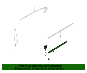 87722-3M010 - Door Molding 2009-2014 Hyundai Genesis | AutoNationParts.com