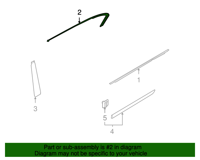 83860-3M000 - Frame Molding - 2009-2012 Hyundai Genesis | OEM Hyundai ...