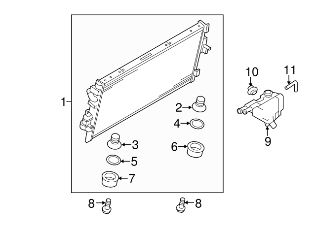 2011-2016 Ford Expansion Tank BC3Z-8A080-AA | TascaParts.com