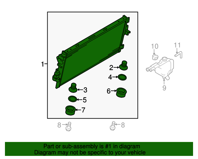 2011-2016 Ford Auxiliary Radiator BC3Z-8005-M | OEM Parts Online