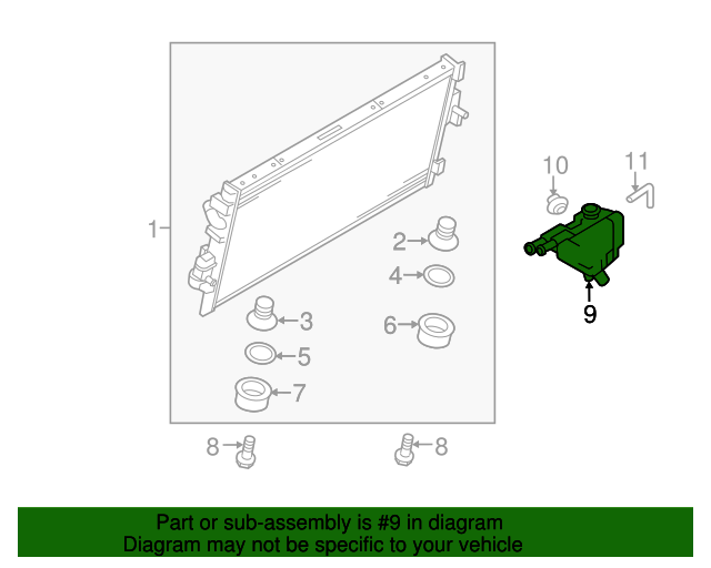 2011-2016 Ford Expansion Tank BC3Z-8A080-AA | QuirkParts