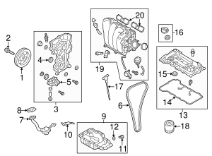 Genuine Timing Chain for 2014-2021 Hyundai | Part# 24321-2E200 ...