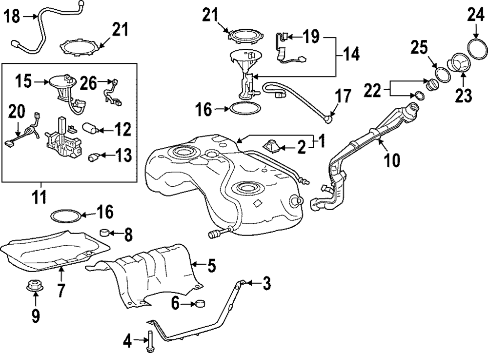 77016-0A010 - 2022-2024 Toyota Corolla Cross - Fuel Tank Vent Hose ...