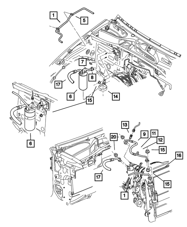 2002-2007 Jeep Liberty A/C Cycling Switch 5170126AA | Mopar Estores