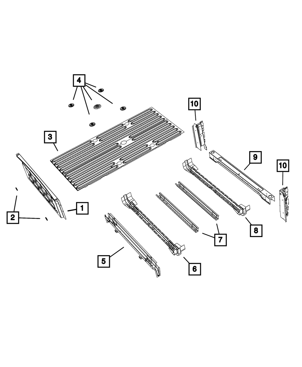 2019-2025 Ram Box Sill 68657707AA | Mopar eStore