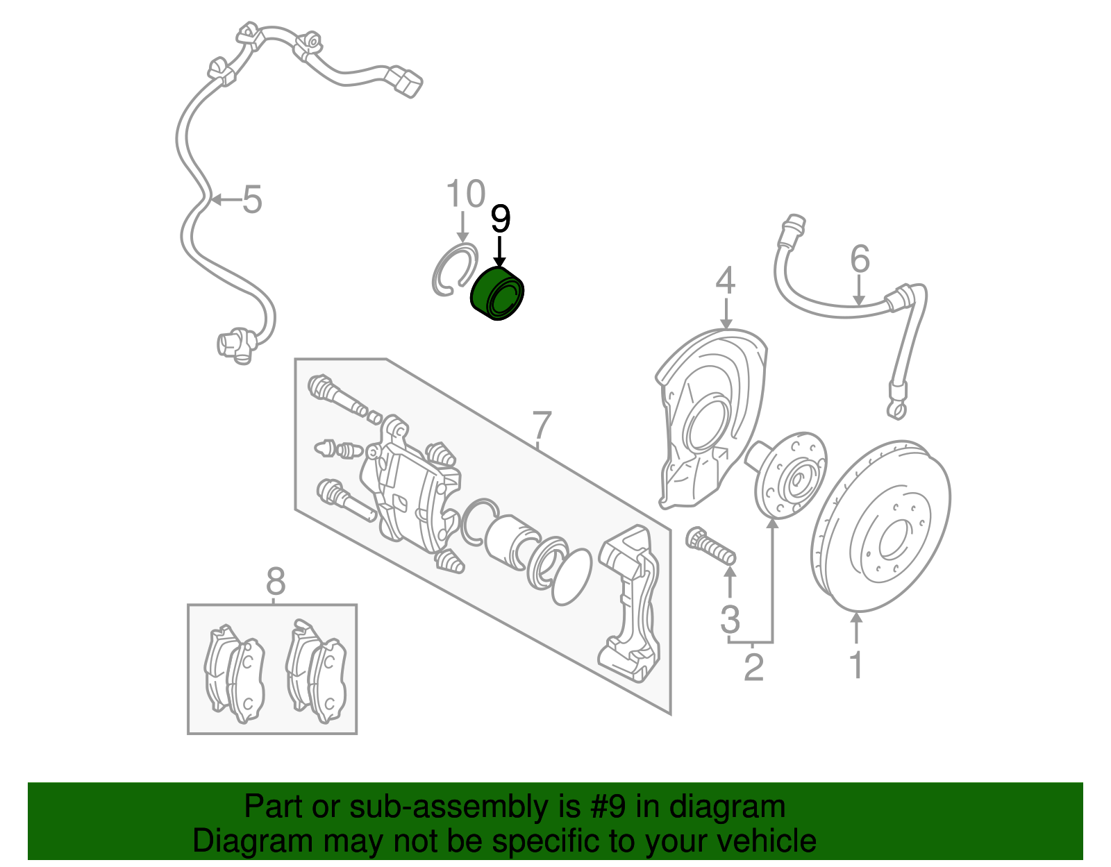 3885A001 - Bearing 2000-2006 Mitsubishi | Mitsubishi Direct Parts