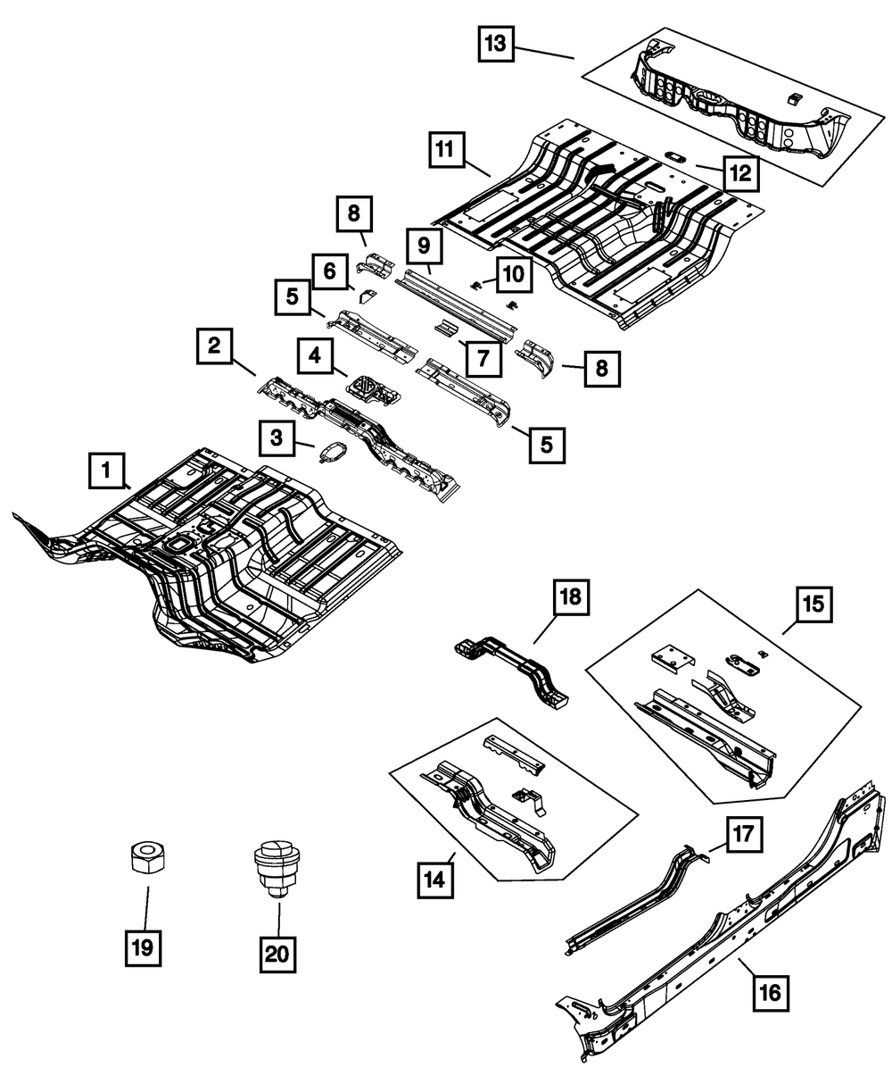2010-2025 Mopar Floor Pan Damper 55277372AA | Canada Mopar® Estores