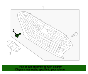 2011-2022 Hyundai Grille Assembly Screw 12493-03107-B | OEM Parts Online