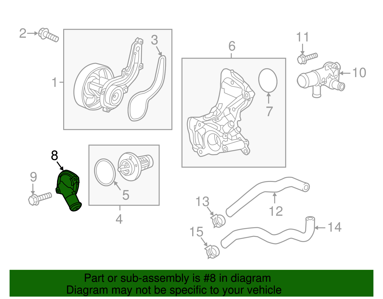 19315-5R0-000 - 2015-2020 Honda Fit - Cover Water Outlet | Honda Parts ...