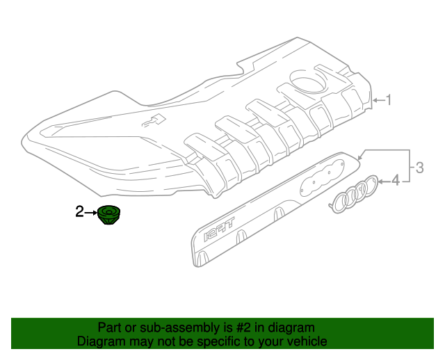 2009-2024 Audi Engine Cover Grommet 1T0-805-673-A | Audi USA Parts