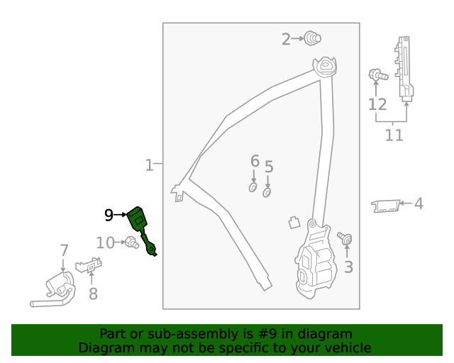 213-860-70-01-9051 - Seat Belt Buckle Mercedes-Benz USA Parts