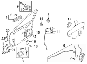 Mazda Parts For 1995-2003 Mazda Handle, Inside Grommet GA2K-58-333A ...