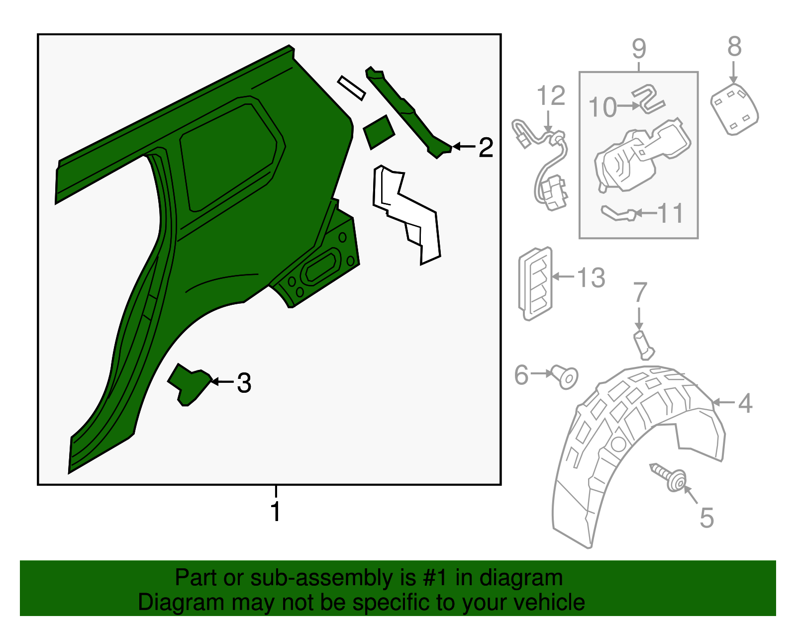 2015-2019 Volkswagen Quarter Panel 5G9-809-843 | RealVolkswagenParts.com