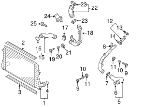 1K0-145-834-AC - Turbocharger Intercooler Pipe 2009-2015 Volkswagen ...