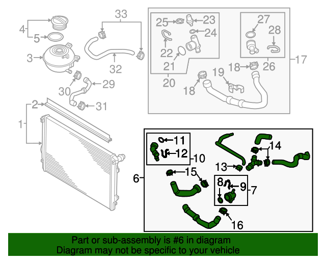 5Q0-122-101-FS - Upper Hose 2017-2020 Audi | Audi OEM Parts