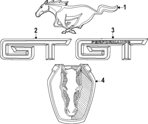 2024 Ford Mustang Emblem PR3Z-6342528-H | TascaParts.com