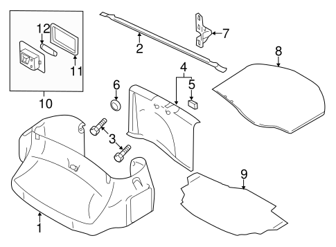 Interior Trim - Rear Body for 2008 Mitsubishi Eclipse | MitsubishiParts.com
