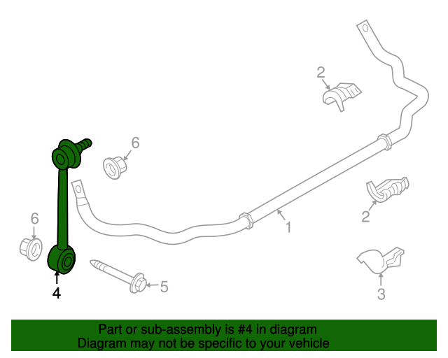 7L0-505-466-D - Stabilizer Link 2007-2015 Audi Q7 | Audi OEM Parts