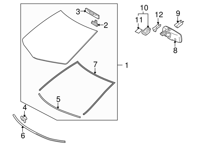 75533-0E030 - Windshield Molding 2010-2015 Lexus | AutoNationParts.com
