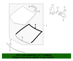 75533-0E030 - Windshield Molding 2010-2015 Lexus | AutoNationParts.com