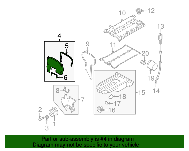 2004-2008 Chevrolet Upper Timing Cover 25192572 | GMPartsDirect.com