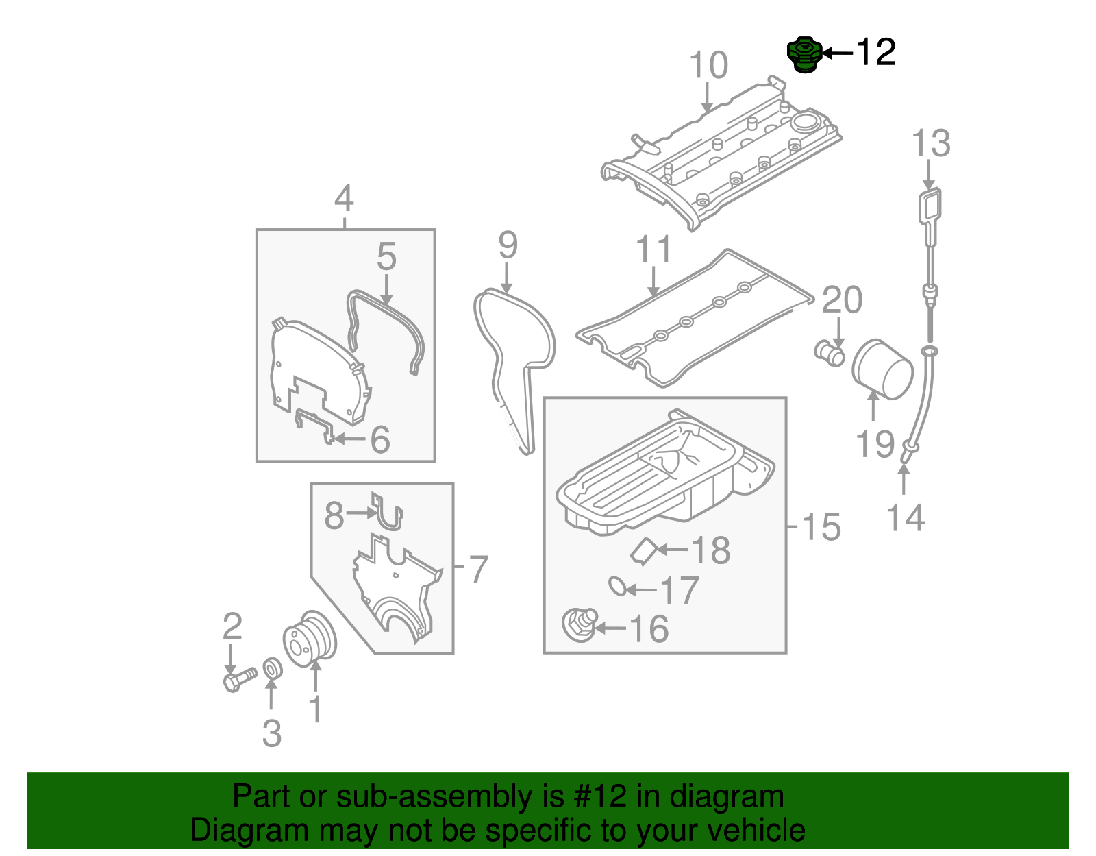 2004-2006 Chevrolet Aveo Engine Oil Filler Cap 96413100 | Chevy OEM Parts