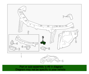 2010-2017 GM Head Lamp and Fascia Mount Panel Joint Plate 25896695 ...