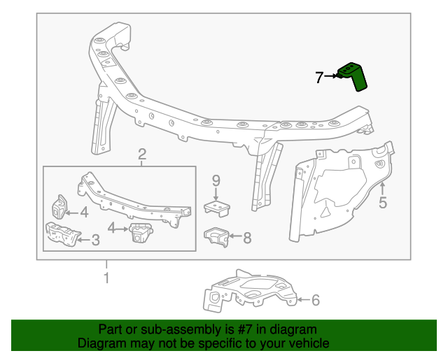 2010-2017 GM Extension Panel Mount Bracket 25798912 | GMPartsDirect.com