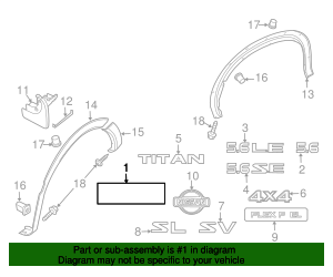 2008-2012 Nissan TITAN Label 99098-ZR50A | OEM Parts Online