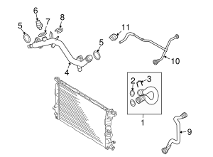 06E-121-119-A - Engine Coolant Pipe O-Ring 2005-2012 Audi ...