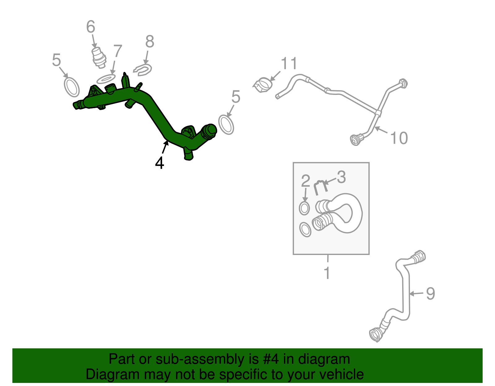 Genuine Audi 06E-121-045-J | Water Pipe | FREE Shipping on Most Orders ...