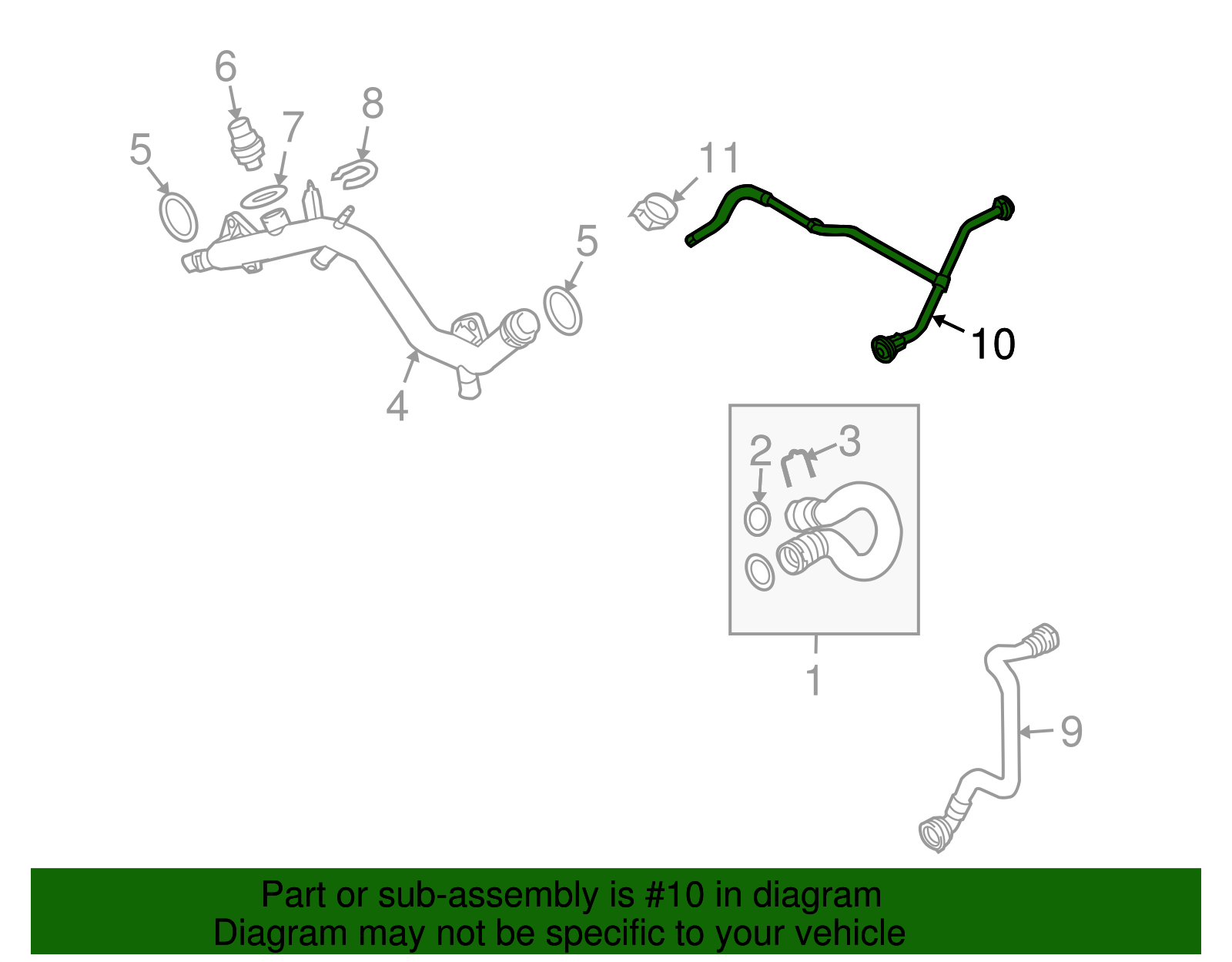 2009-2012 Audi Q5 Overflow Hose 8R0-121-081-P | OEM Parts Online